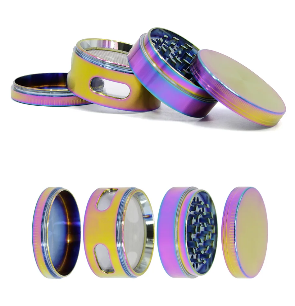 Personality Grinders Iceblue Color Metal Zinc Alloy Smoking Crusher ...