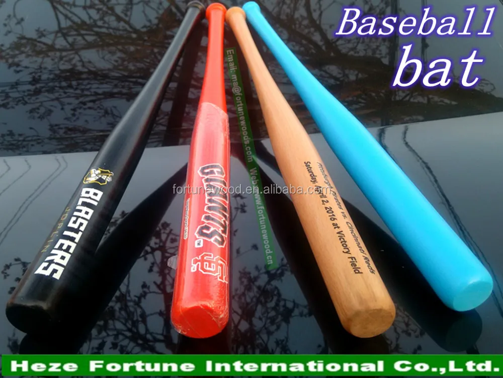 Water Transfer Print Wooden Baseball Bats - Unique & Durable