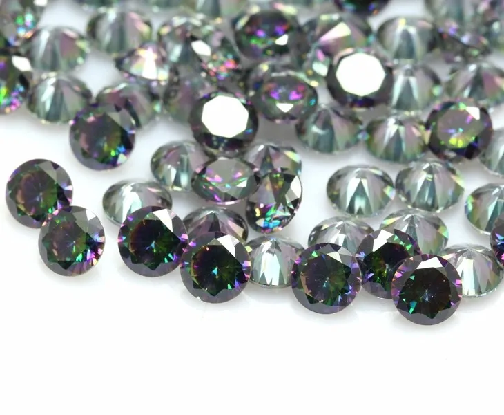 Wholesale 3mm Rated Aaa Round Shape Polished Rainbow Cubic Zirconia ...
