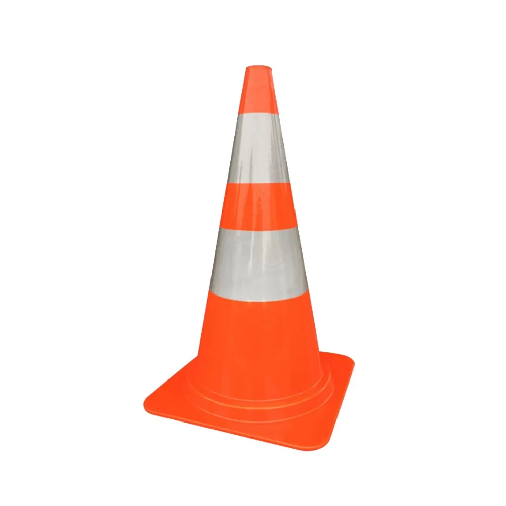 500mm, 750mm PVC Road Safety Red Body Black Rubber Base Large Traffic ...