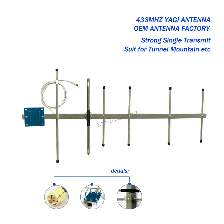 Tunnel Single Transmit Antenna 470mhz Outdoor 433mhz Yagi Aerial