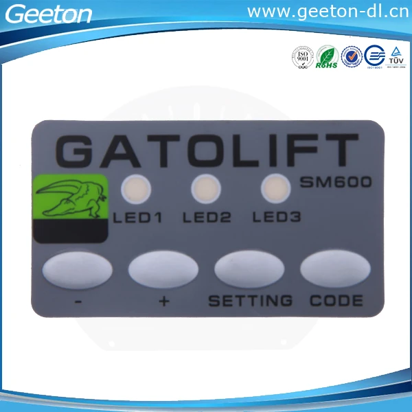 Custom Tactile Embossed Button Control Panel Membrane Keyboard Display ...