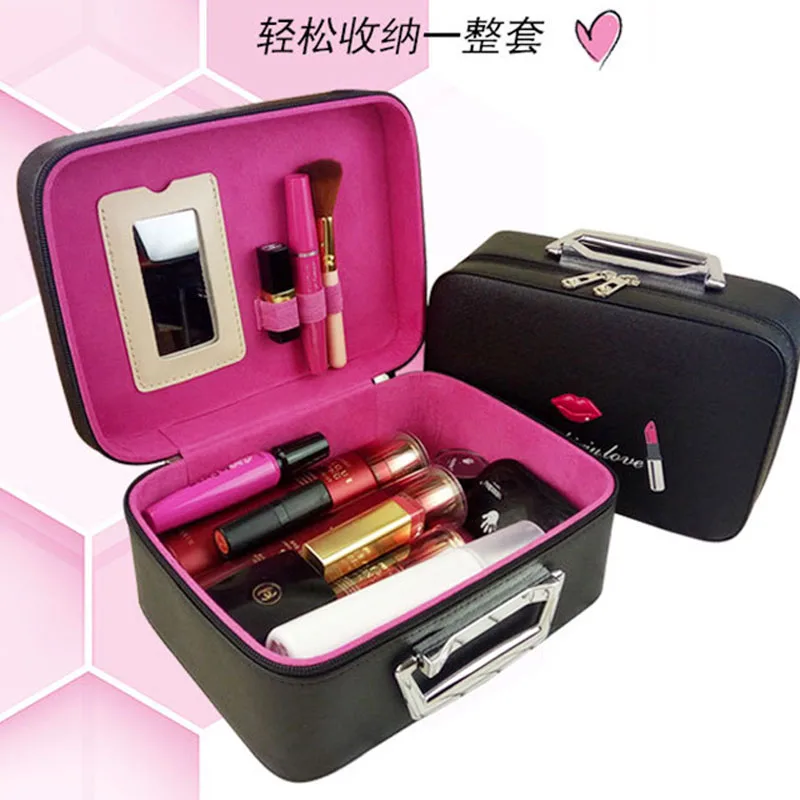 Wholesale Portable Waterproof Girl Love Makeup Box Women Travel ...