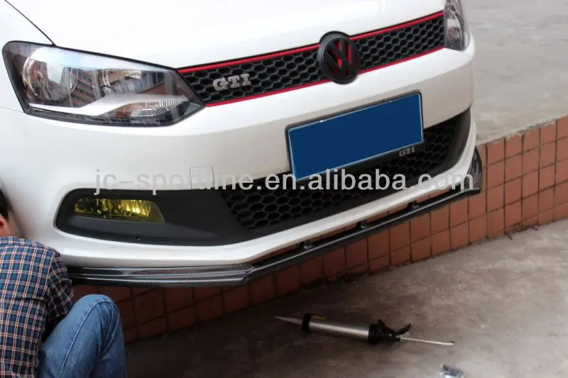 R Look Carbon Fiber Front Bumper Lip For Vw Polo Gti - Buy Front Bumper ...
