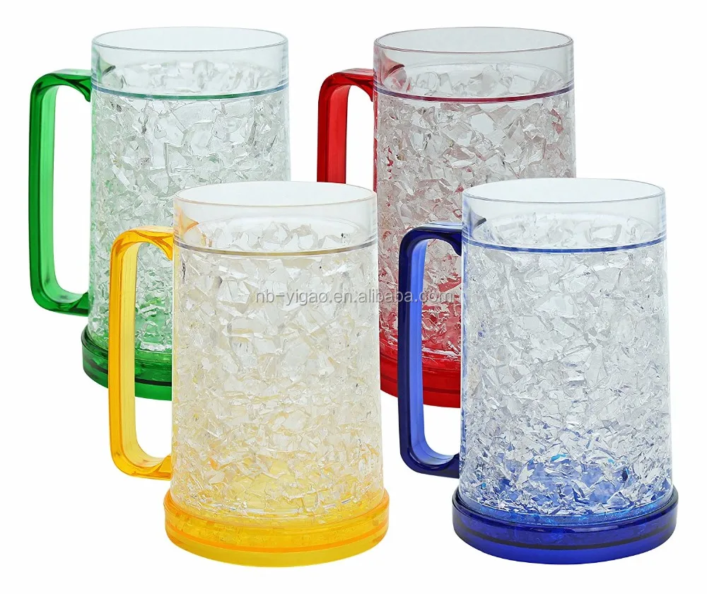 Yg17280 Hot Selling Summer Double Wall Frosty Gel Plastic Freezer Ice ...