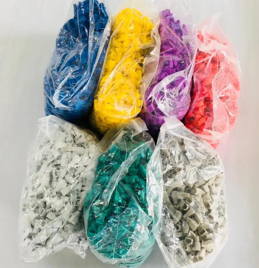 Soft Plastic Rj45 Ethernet Network Rubber Boot Od 6.0mm Cable Strain ...