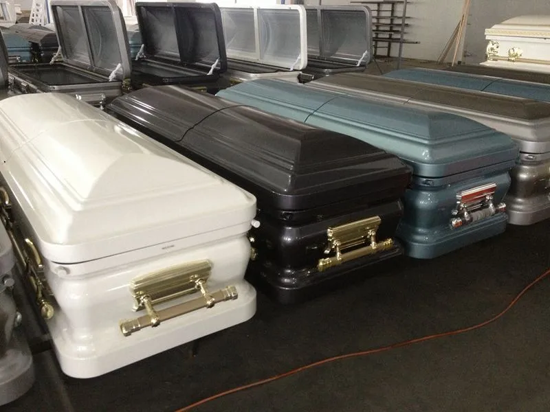 18ga Metal Casket Brown Casket Urn Square Casket Camouflage Fabric ...