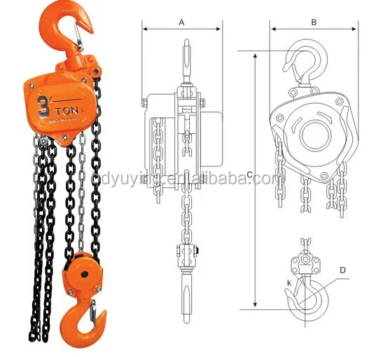 Top Sale 1 Ton Vital Type Chain Block With G80 Load Chain - Buy 1 Ton ...