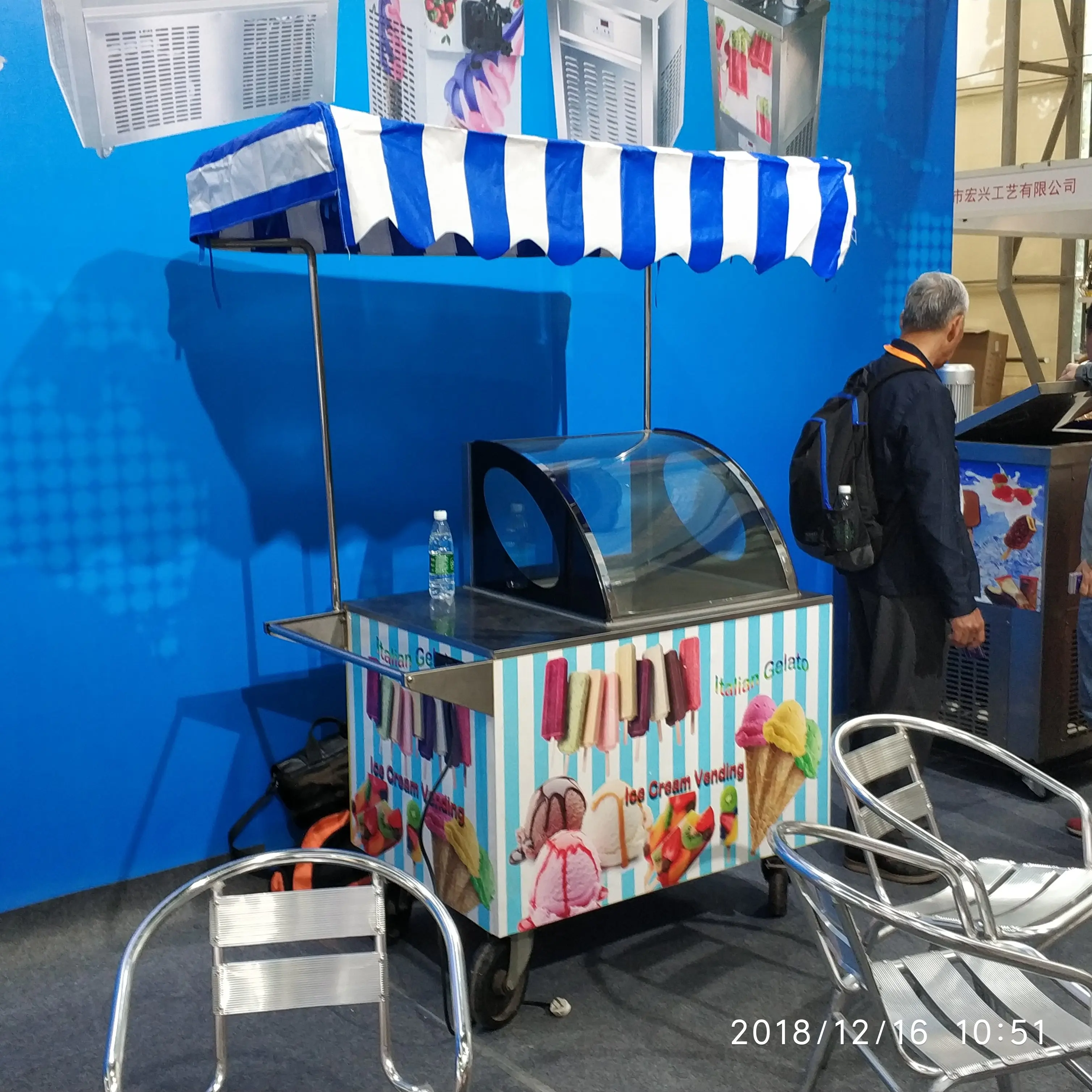 Italian Gelato Bike Ice Cream - High Productivity Vending Cart