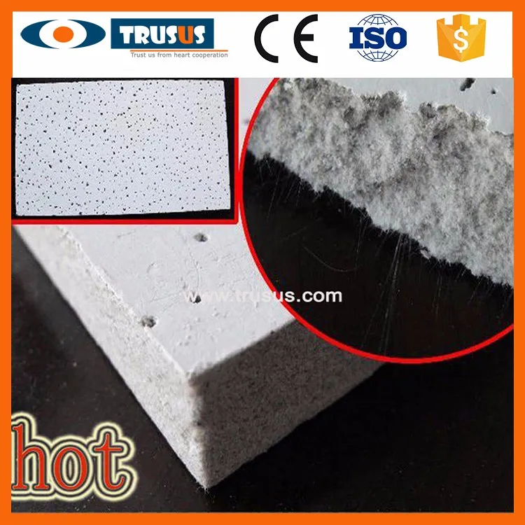 Class A1 Non-combustible Light Weight Acoustic Tiles Ceiling 15mm ...