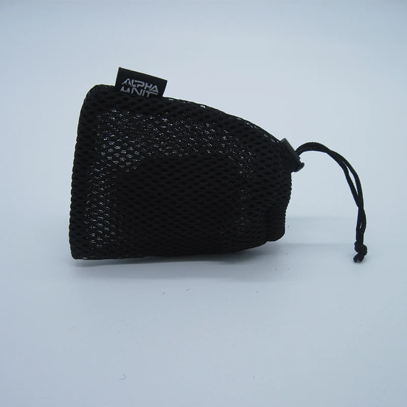Oem Service Small Mesh Bag With Custom Woven Logo Side Drawstring Nylon ...