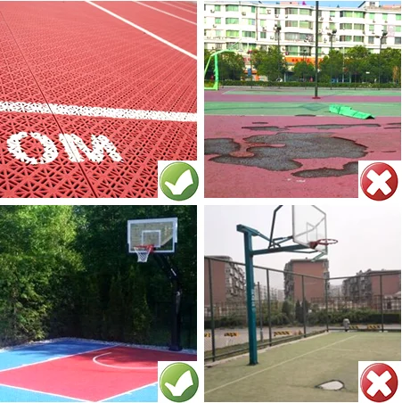 Outdoor/indoor Rubber Plastic Flooring for Futsal & Basketball