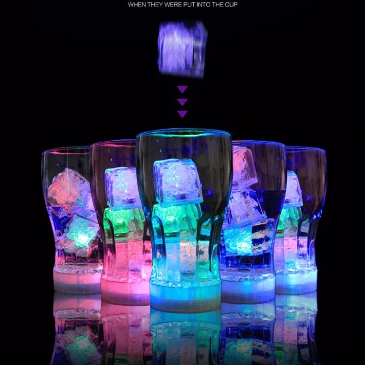 Led Ice Cubes Multi Color Glow For Party Decorations
