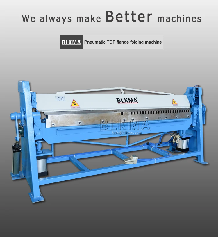 Sheet Metal Pneumatic Flange Folder Bending Machine / Crimping Machine ...