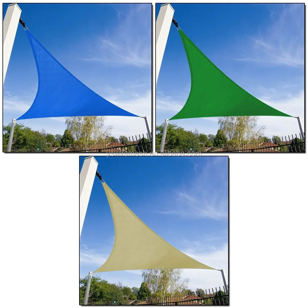 Sun Shade Sail Canopy Garden Patio Awning Triangle Uv Outdoor Shelter ...