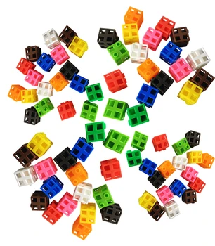 Plastic Linking Cube Block 100 Pcs 10 Colors Building Blocks - Buy ...