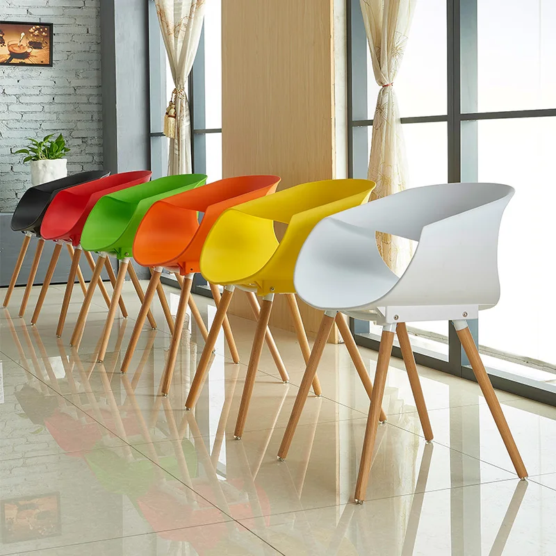 Newest Italian Design Modern Wood Plastic Chair - Buy Plastic Chair ...
