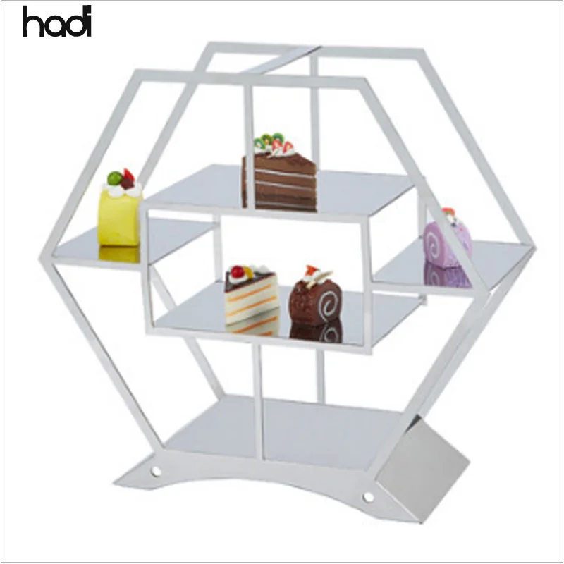 Modern High Tea Cake Display Stands Rose Gold Buffet Stands Ss Shelf ...
