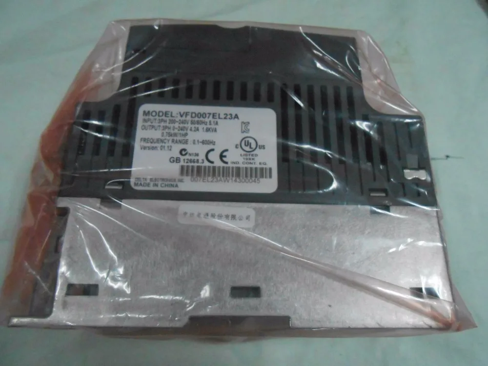 Vfd007el23a Input Ac 3ph 220v Output Ac 3ph 0~240v 4.2a 0.1~600hz Vfd ...