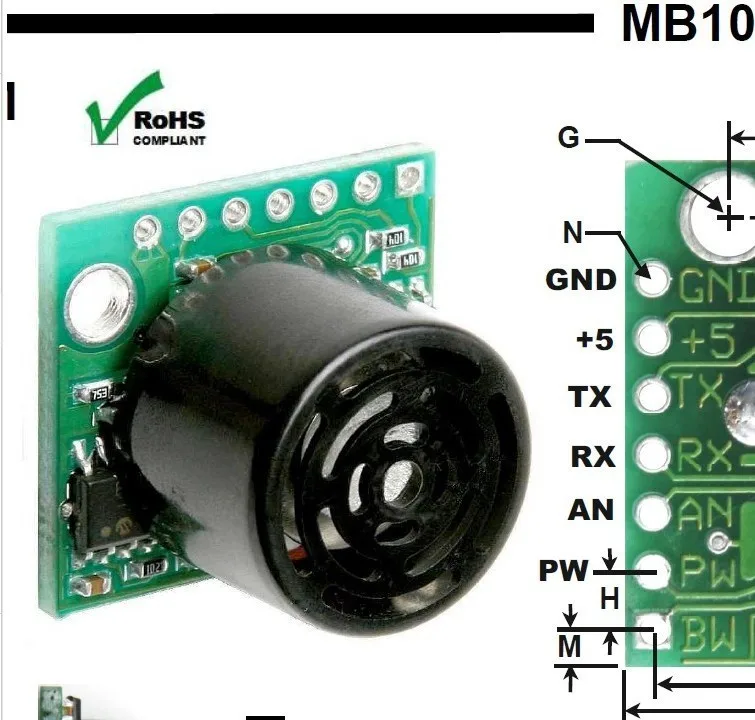 Original Ultrasonic Mb1000 Lv - Maxsonar - Ez0 Ultrasonic Sensors ...