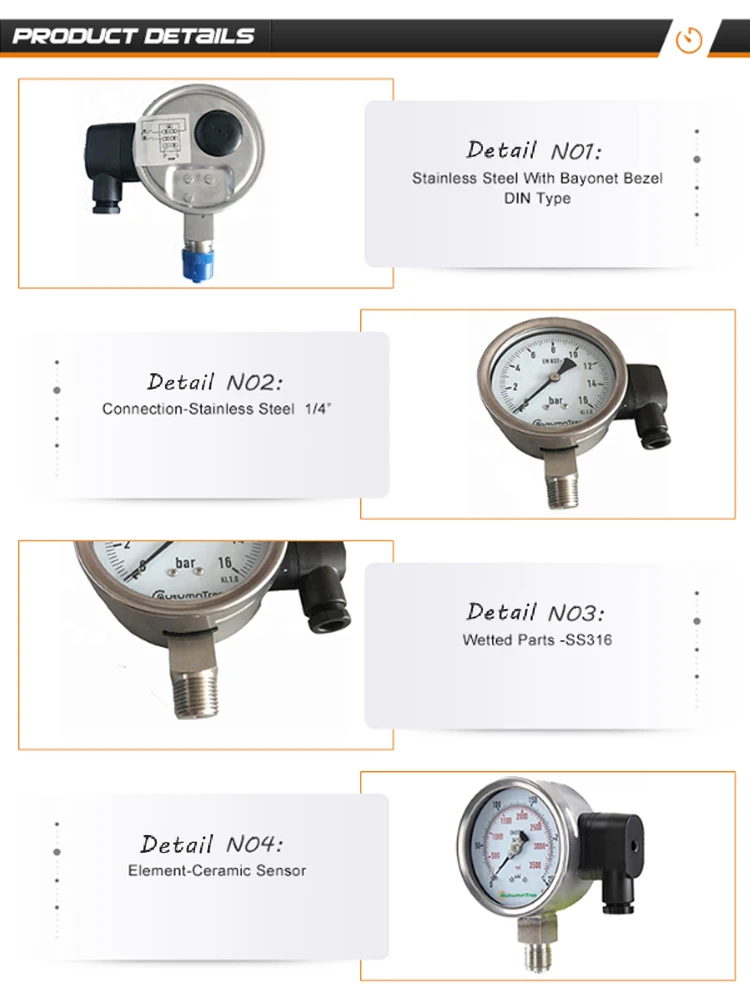 150MM Electric Digital Water Pressure Gauge Manometer Meter