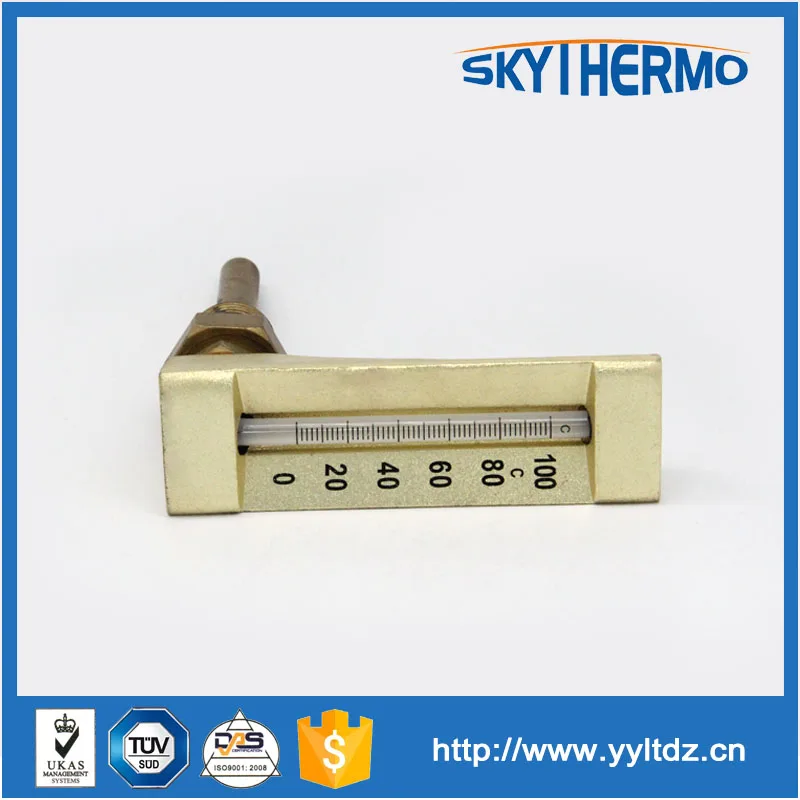 90 Angle Marine Industrial Metal Case V Line Glass Thermometer - Buy 90 ...