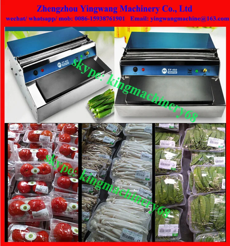 Tray And Wrapper Film Sealing Machine For Tray Packaging/ Hand Film ...