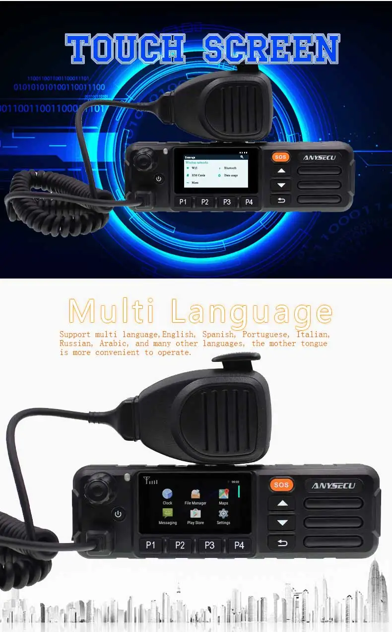 Zello 4G GPS Anysecu Vehicle PTT Radio - Unlimited Talk Range