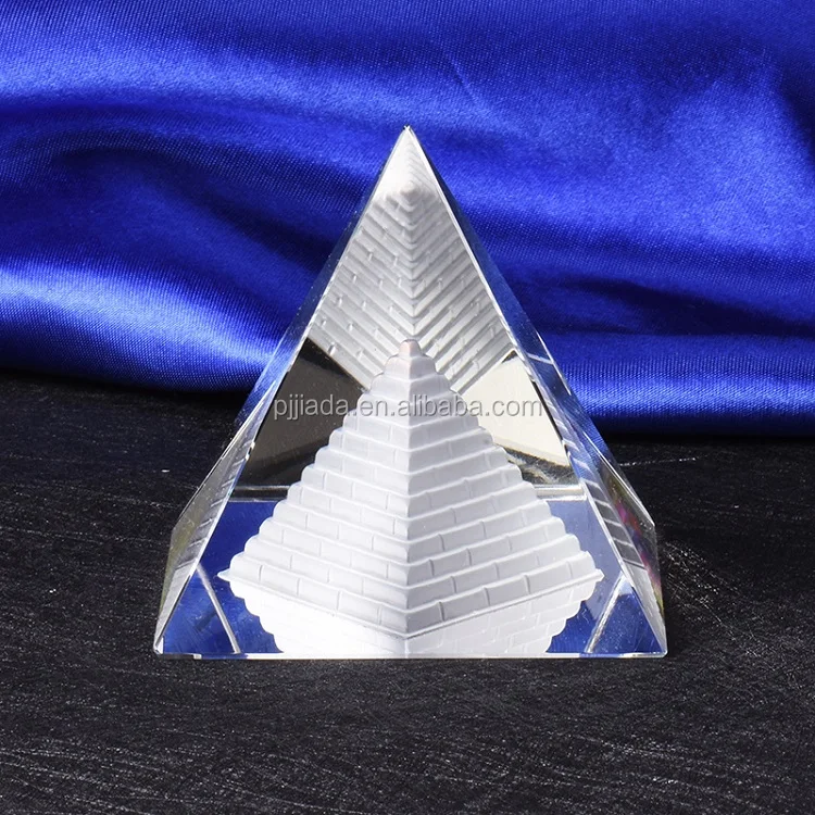 Wholesale Cheap Crystal Glass Pyramid Custom Laser Engraving 3d Logo ...