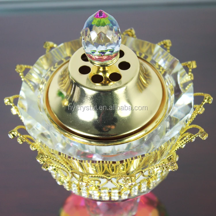 Home Fragrance Crystal Crown Incense Glass Burners - Buy Incense Glass ...
