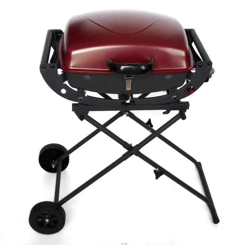CE Certified Outdoor Portable Foldable Gas BBQ with Trolley