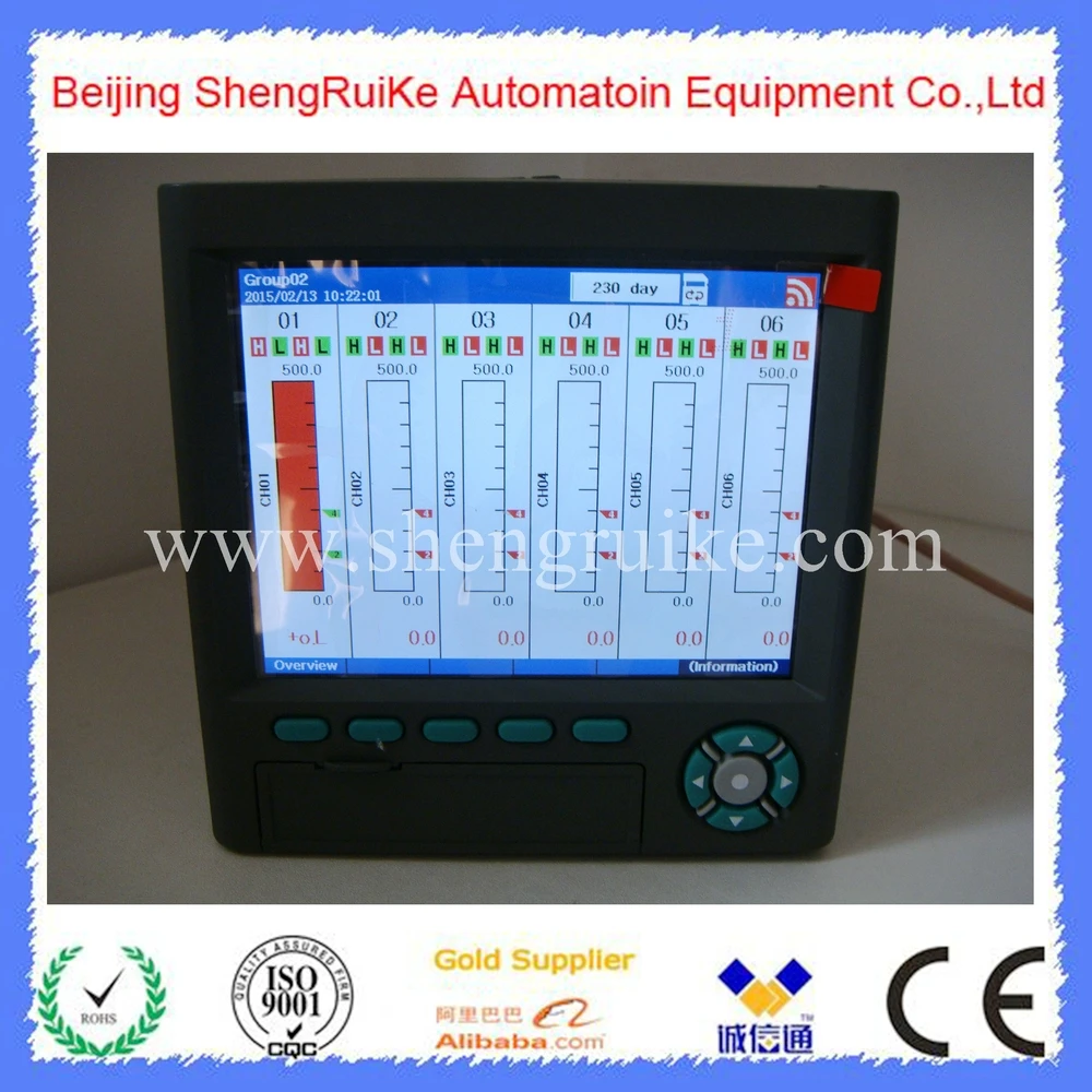 Color Lcd Multi Channel Paperless Data Logger Recorder - Buy Paperless ...