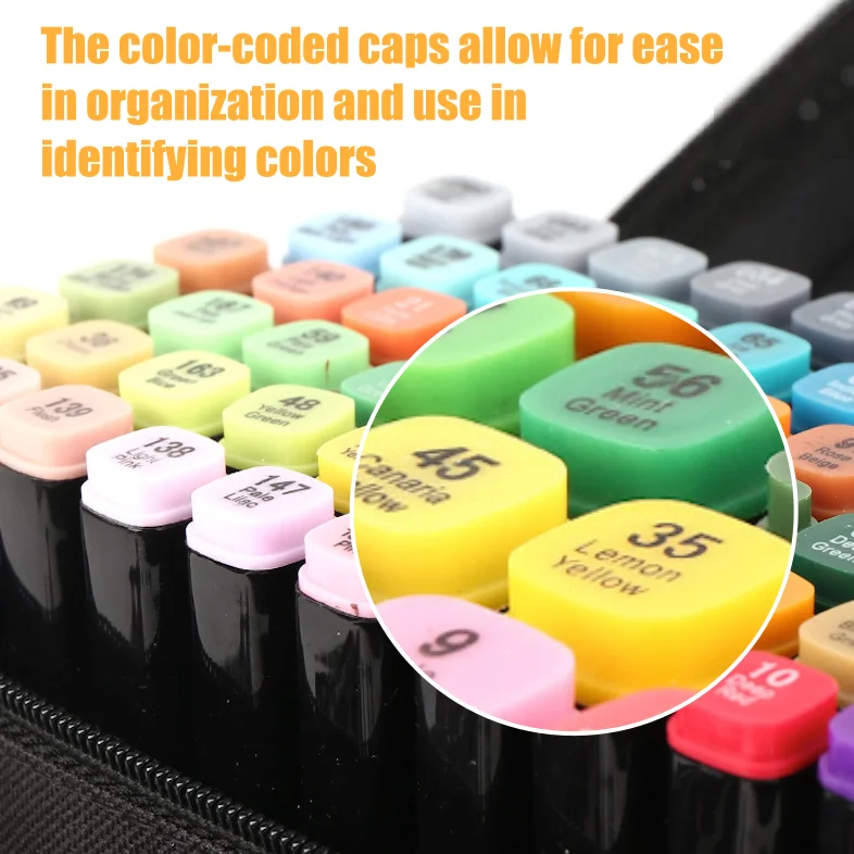 60 Alcohol Based Double Ended Alcohol Graphic Marker Pens