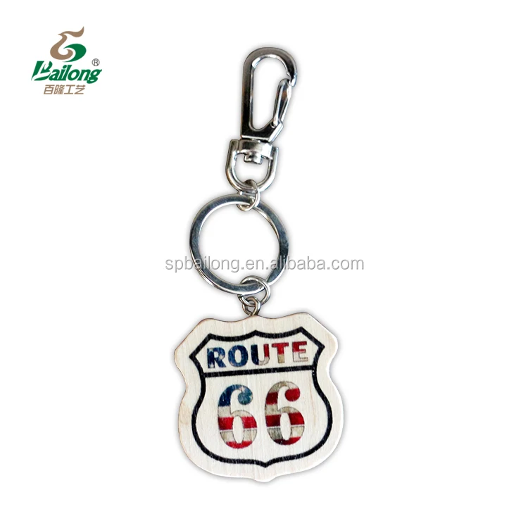 Us Route 66 Design Custom Logo Full Colour Printed Engraved Wood ...