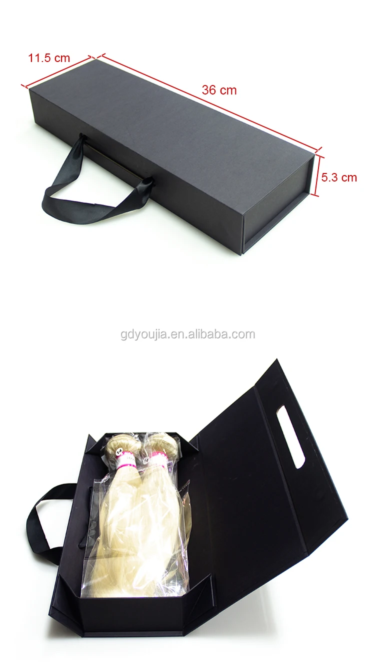 Foldable Custom Logo Wig Boxes Bundle Hair Extension Packaging - Buy ...