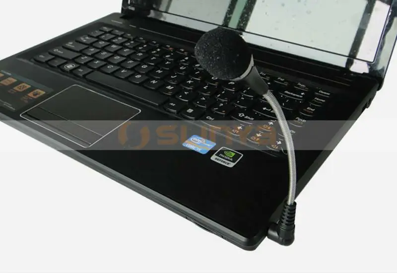 90 Degree Plug Metal Neck None Noise Audio Input Computer Microphone ...