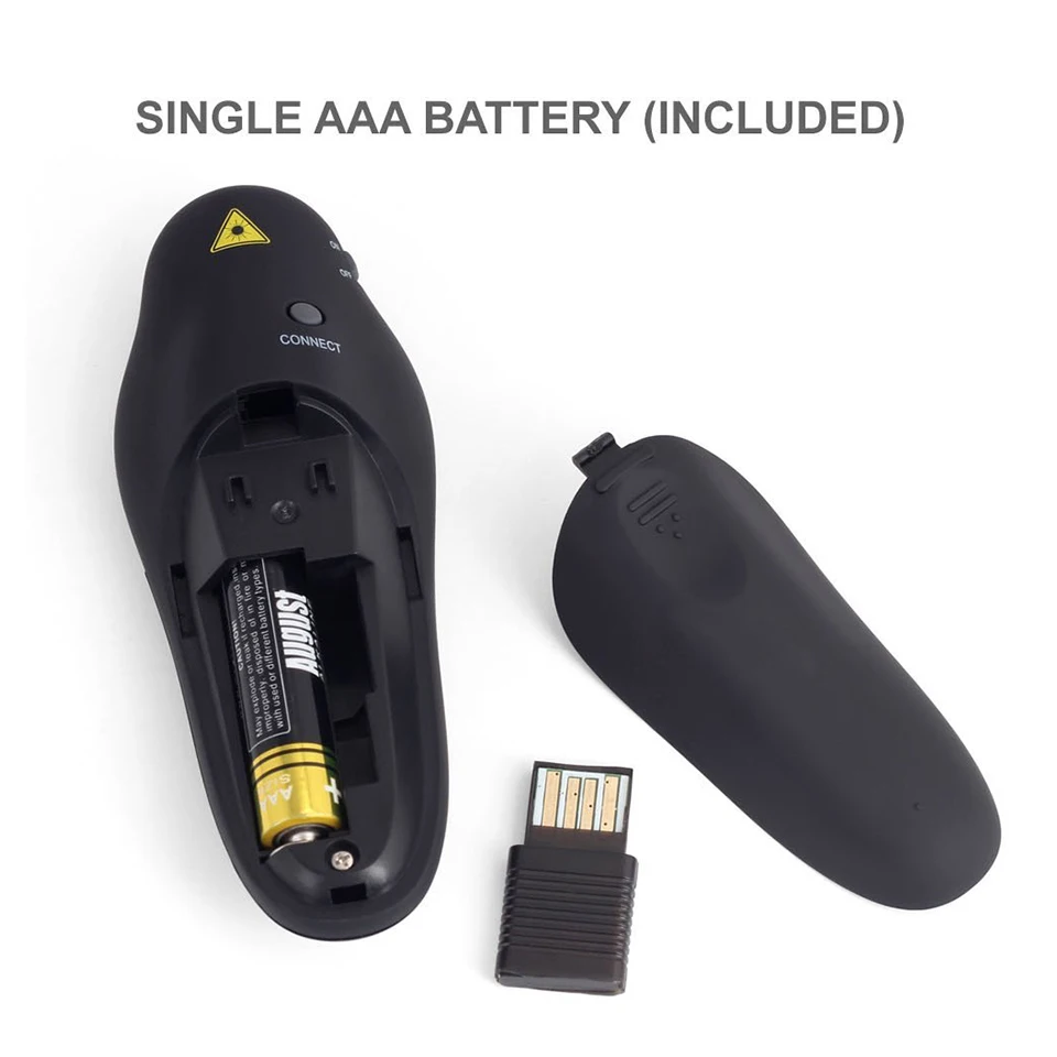 August LP205 USB PowerPoint Remote Control Presentation Clicker RF 2 ...