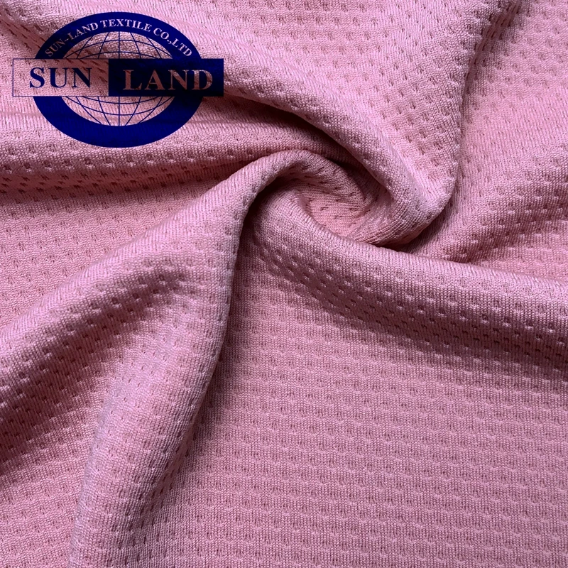 100% Polyester Jacquard Knitted Dry Fit Coolpass Mesh Fabric For T ...
