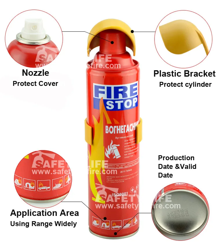 Mini Fire Extinguisher for Car - 500 Ml Foam Extinguisher