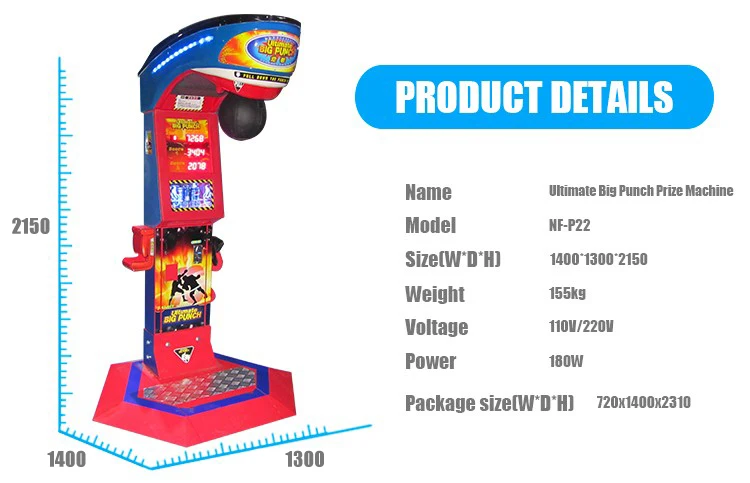 Ultimate Big Punch NF-P22 Arcade Boxing Machine - High Profit
