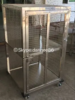 Stainless Steel Mobile Security Cage With 2 Lockers - Buy Security ...