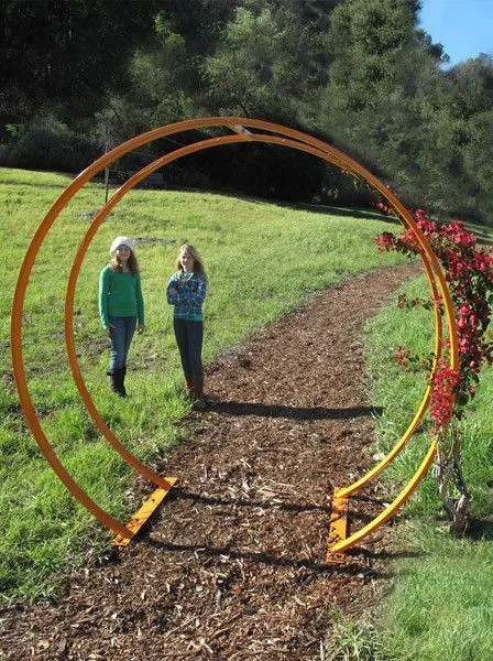 Garden Decorative Corten Steel Moon Gate Outdoor Sculpture