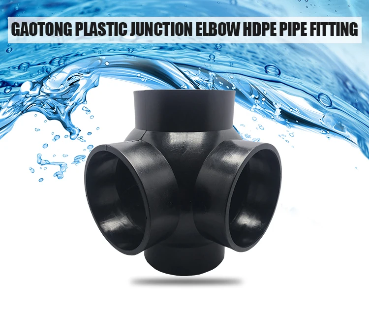 Injection Moulding Black 90 Degree Cross Pe Pipe Fitting For Sale - Buy ...