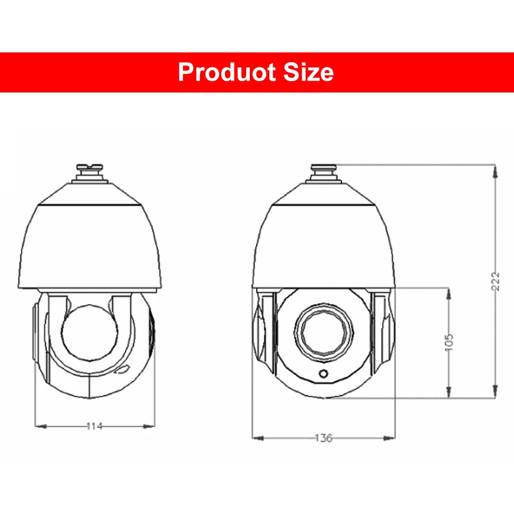 36X Optical Zoom 5MP Dome Camera - AHD CVI TVI CVBS Laser 300M