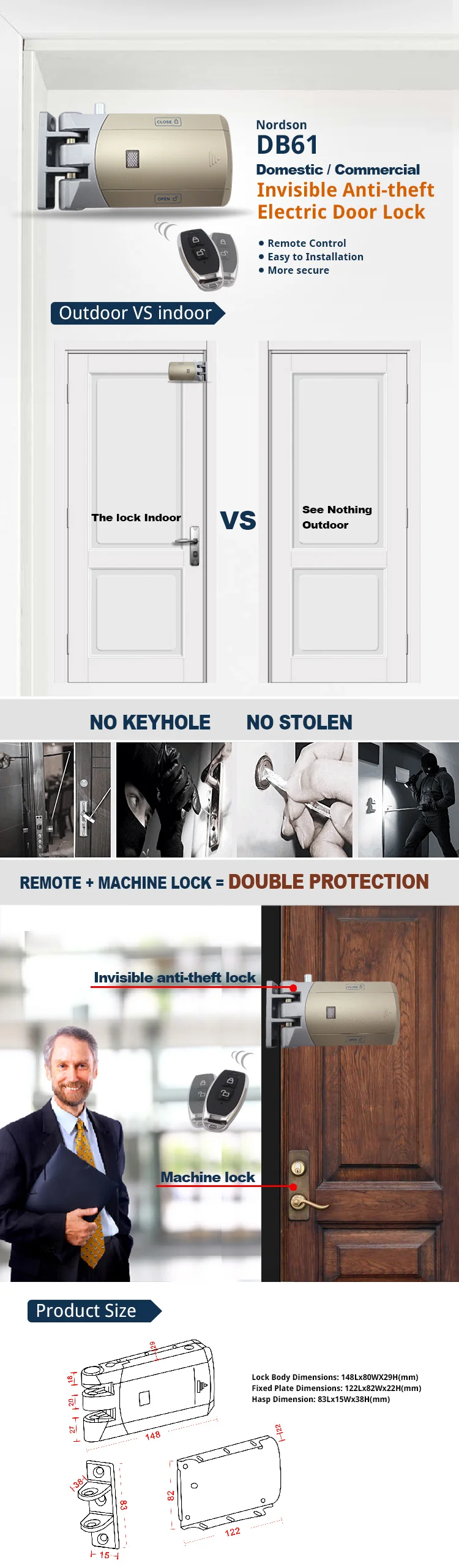 Manual Switch Keyless Invisible Smart Anti-theft Middle Distance Remote ...