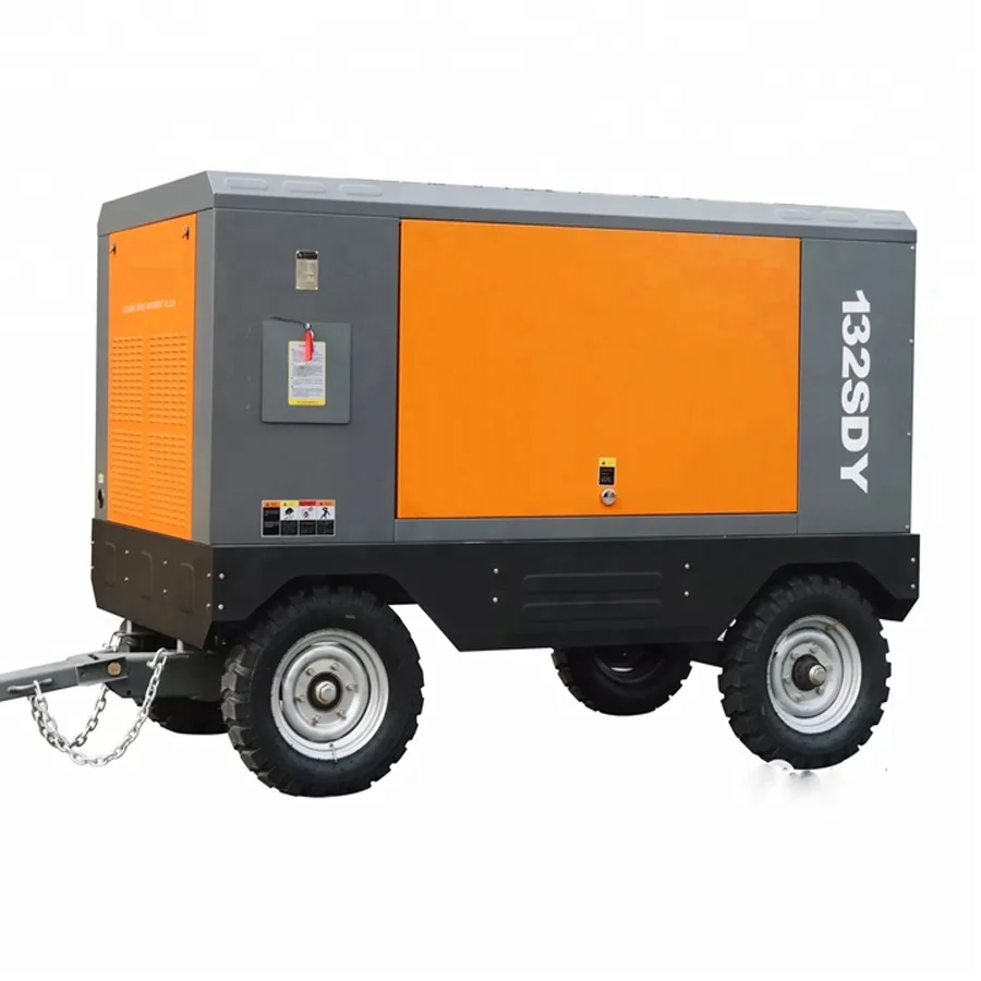 500 Psi 35 Bar Mobile Diesel Engine Screw Type Air Compressor - Buy 500 ...