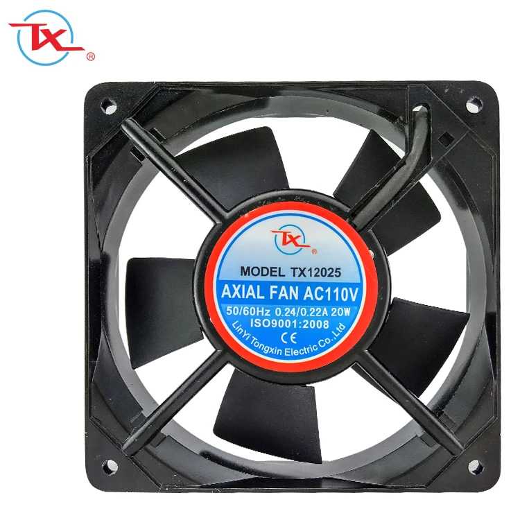 Best Quality 120mm Ac Fan 220v 12025 Plastic Blade/aluminum Frame Ball ...