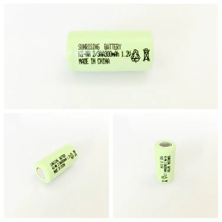 Nimh 2/3aa 300mah 1.2v Rechargeable Batteries for Toys