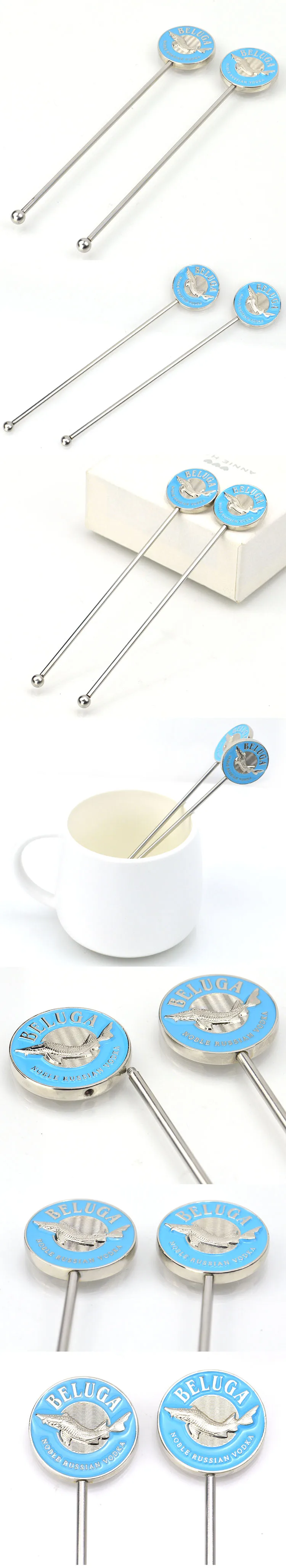 Custom Design Stainless Steel Stirring Rod with 3D Logo Various Colors ...