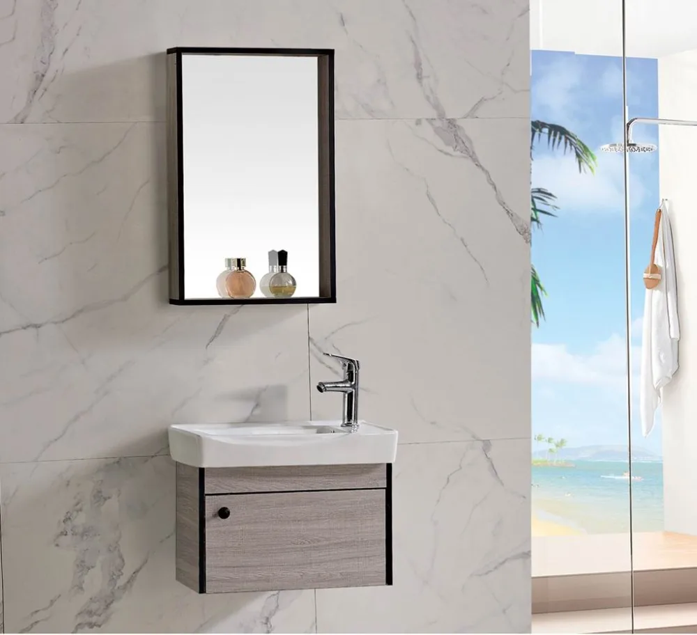 Bajo Precio Pvc Baño Gabinete Muebles De Baño Pequeño Tamaño Vanidad ...